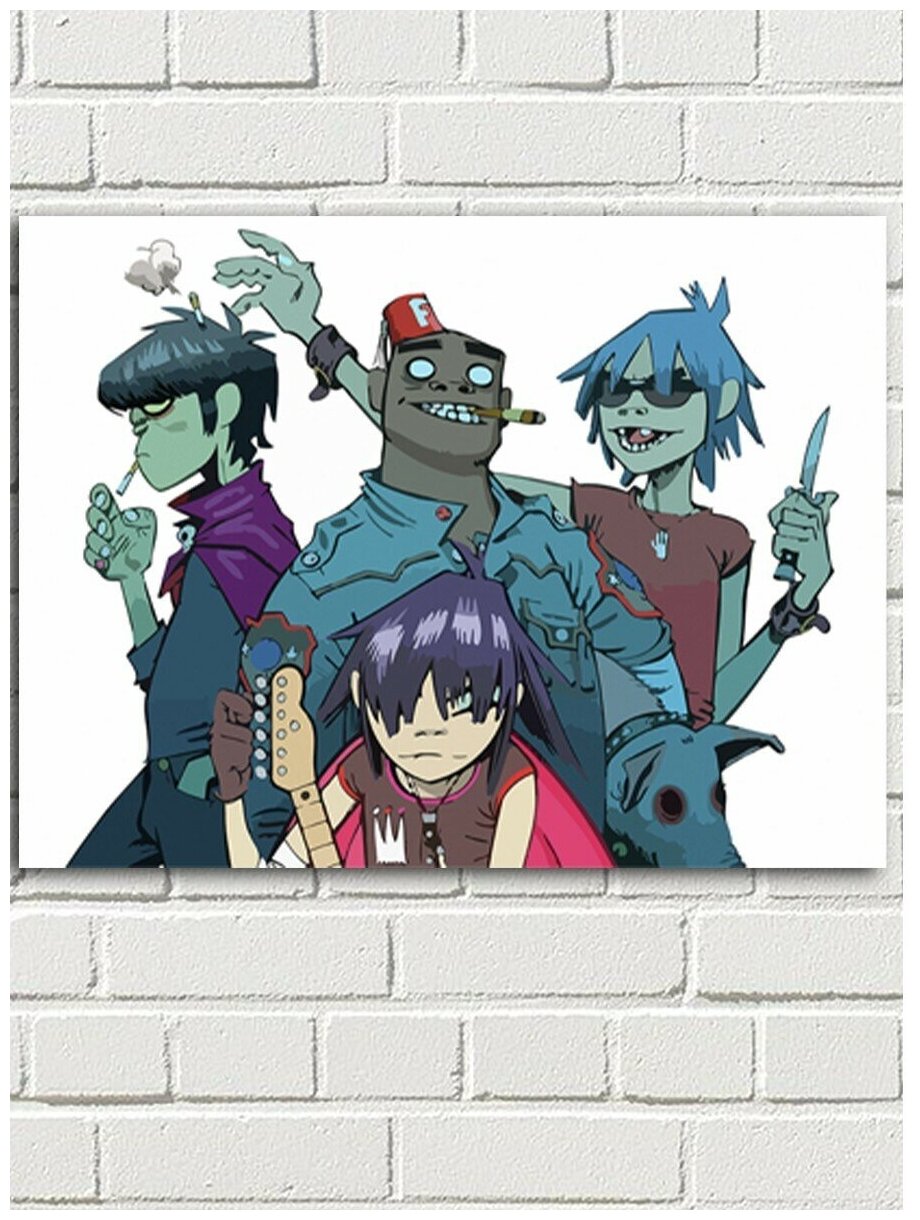 Картина по номерам музыка Gorillaz - 8643 Г 30x40