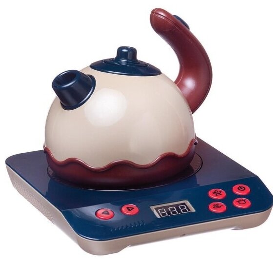 Игровой набор Abtoys PT-01557 Помогаю Маме Чайник на батарейках, посуда, аксессуары