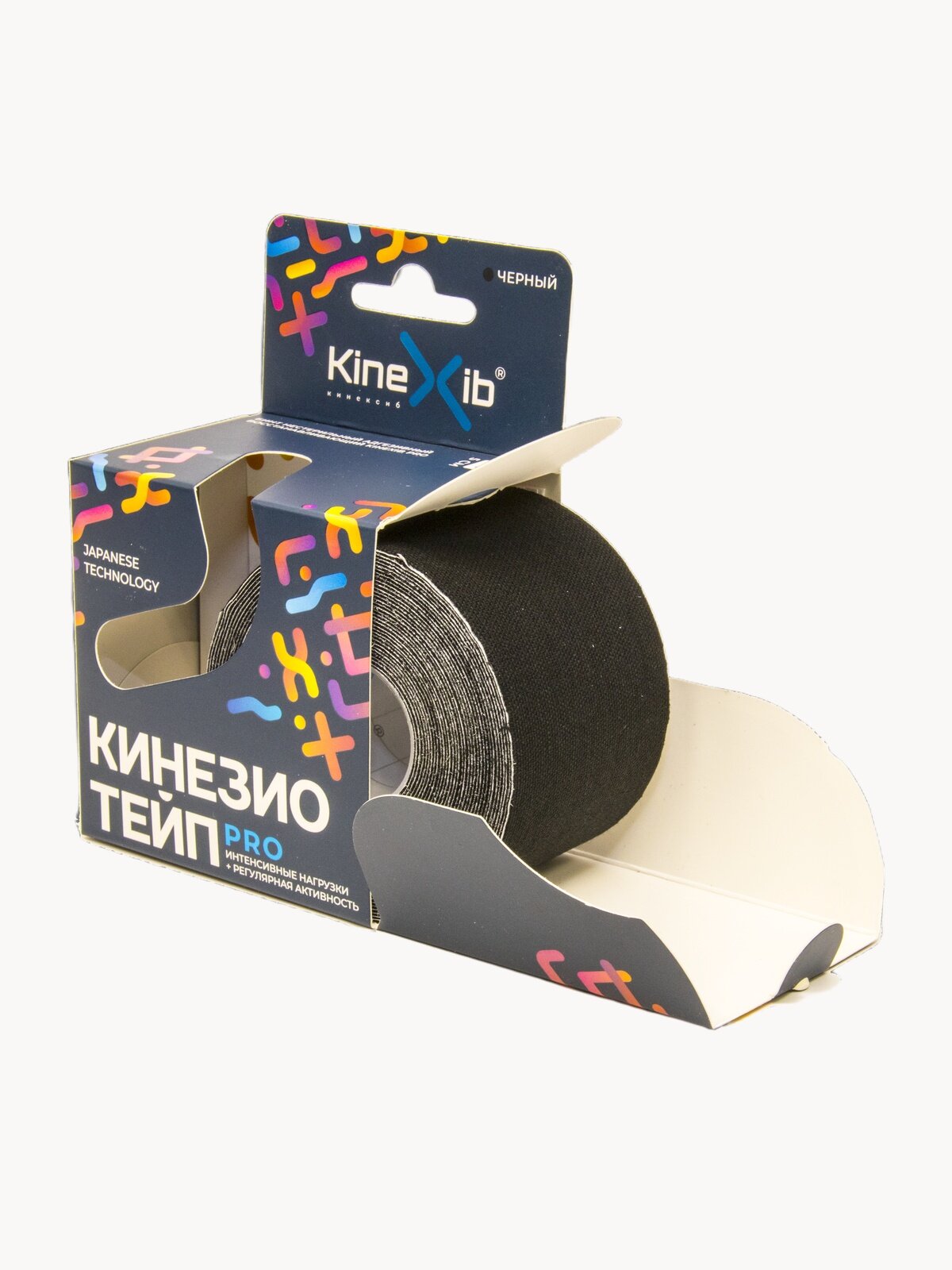 Кинезио тейп KineXib PRO, тейпы для тела, 5м*5см, черный