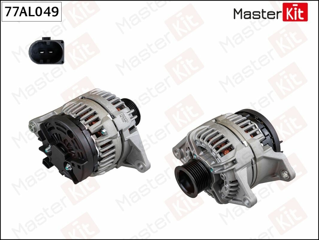 Генератор для UAZ Patriot 2006-12, Fiat Ducato 2002-11; Iveco Daily 3/4/5 2002-14 14V/110A MasterKit арт. 77AL049