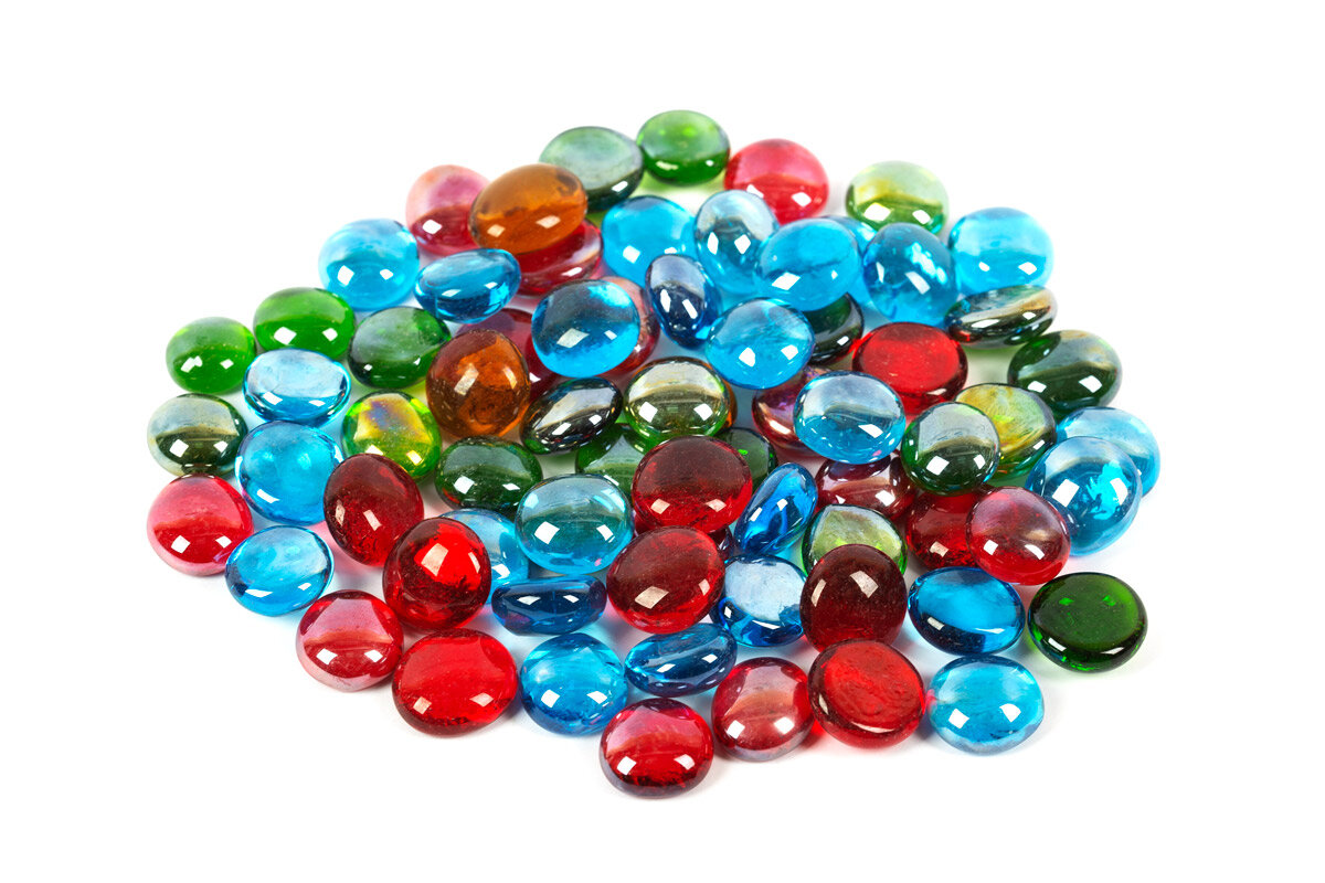 Blumentag марблс стеклянные камни 17–19 мм 340 г №03 ассорти для рукоделия