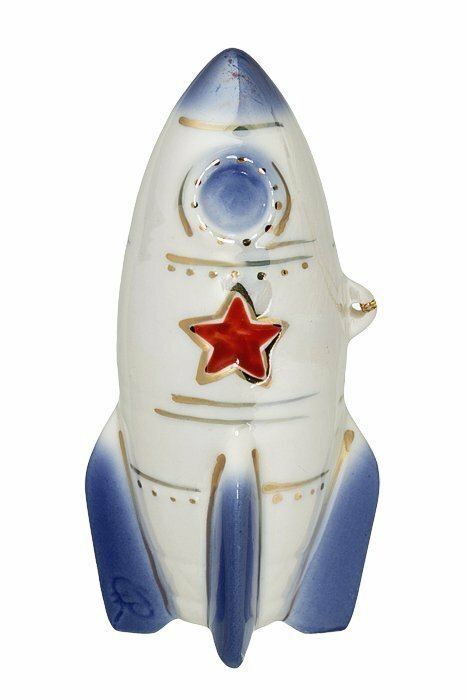 Ёлочная игрушка "Ракета" (Фарфоровая мануфактура СПб)