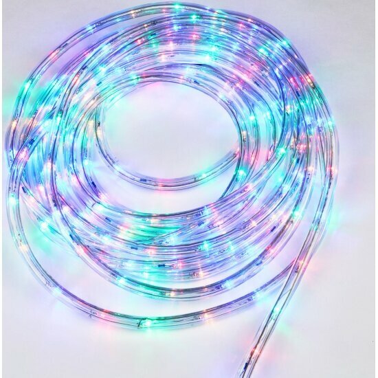 Светодиодная гирлянда Uniel ULD-D50 15M-С08 IP44 MULTI Дюралайт, 15м. Коннектор в/к. Разноцветный свет. Провод черный, UL-00010905