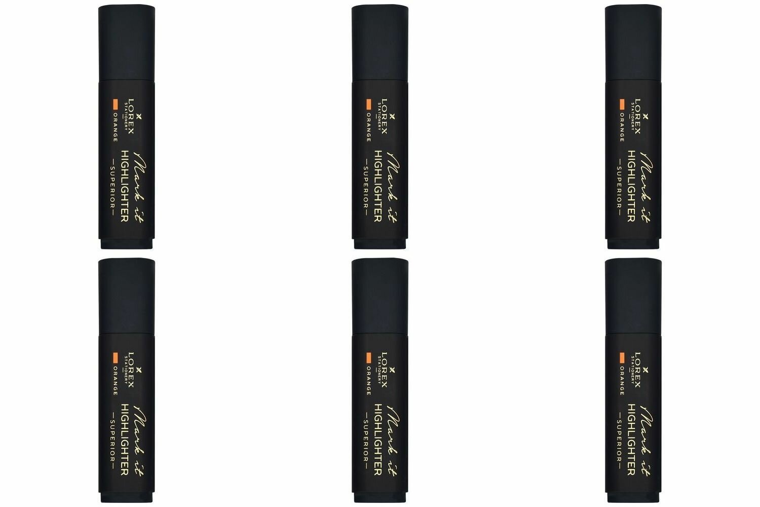 LOREX Маркер, Superior, текстовый, Mark it, оранжевый, неон, 1-5 мм, 6 уп