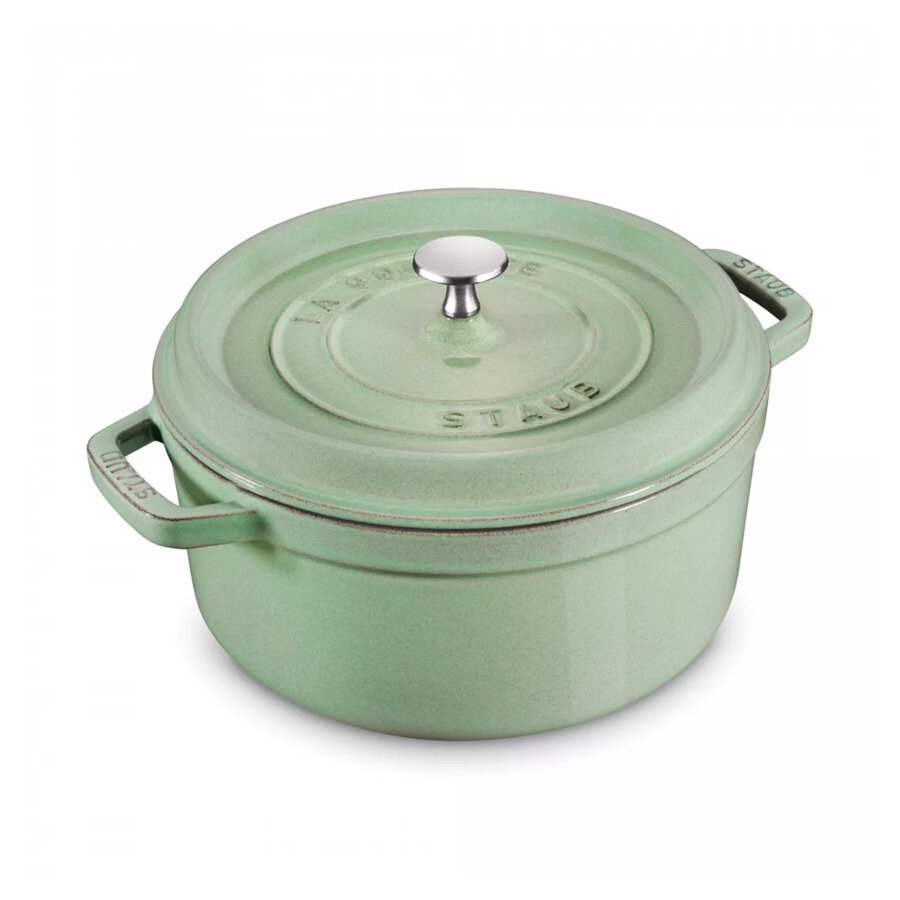 Кокот Staub La Cocotte 28 см 6,7 л, чугун, шалфей, п/к, премиум качество