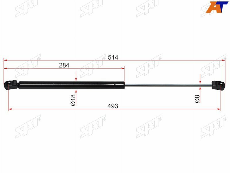 Амортизатор крышки багажника SAT ST-81770-1G000, для KIA RIO, левый/правый