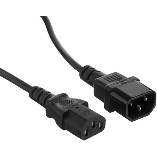 Кабель Exegate ES280987RUS монитор - компьютер (UPS->устройство) ExeGate Power EC-1,8S (IEC 320 С13->С14) 3*0.5mm2, CCA, черный, 1.8м, 5шт.