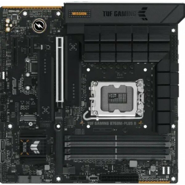 Материнская плата ASUS TUF GAMING B760M-PLUS II, LGA 1700, Intel B760, 4xDDR5, 4xSATA, 3xM.2, 1xPCIe 5.0 x16, 1xPCIe x4, 1xPCIe x1, 1xUSB-A 3.2 Gen 2,