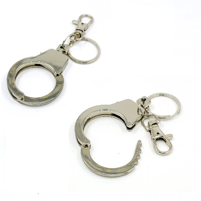 Основа под брелок, 110х43мм, кольцо-карабин с двойным кольцом и карабином, базовый материал - оловянный сплав, стального цвета, 1 шт.