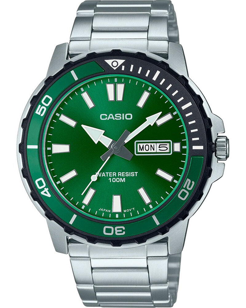 Наручные часы CASIO Collection, черный/зеленый — фото 1