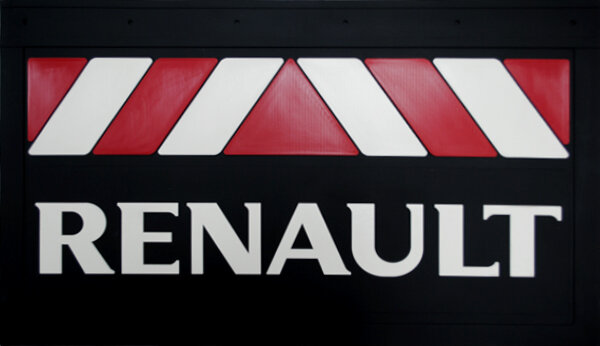 Брызговики 580х360мм Резина. Надпись "RENAULT" 2 шт. Сделано в России. (10184)