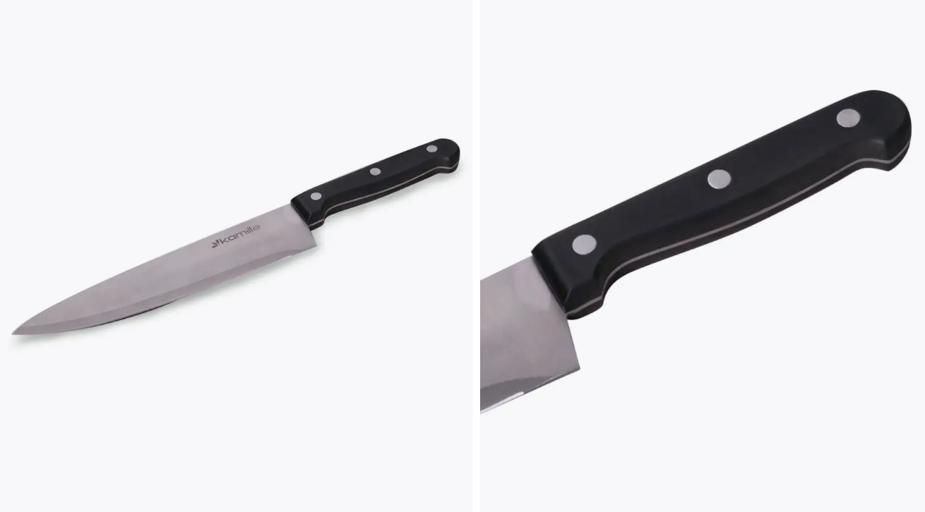 Нож кухонный "Шеф-повар" Kamille КМ-5108 (лезвие 20 см, рукоятка 11 см)