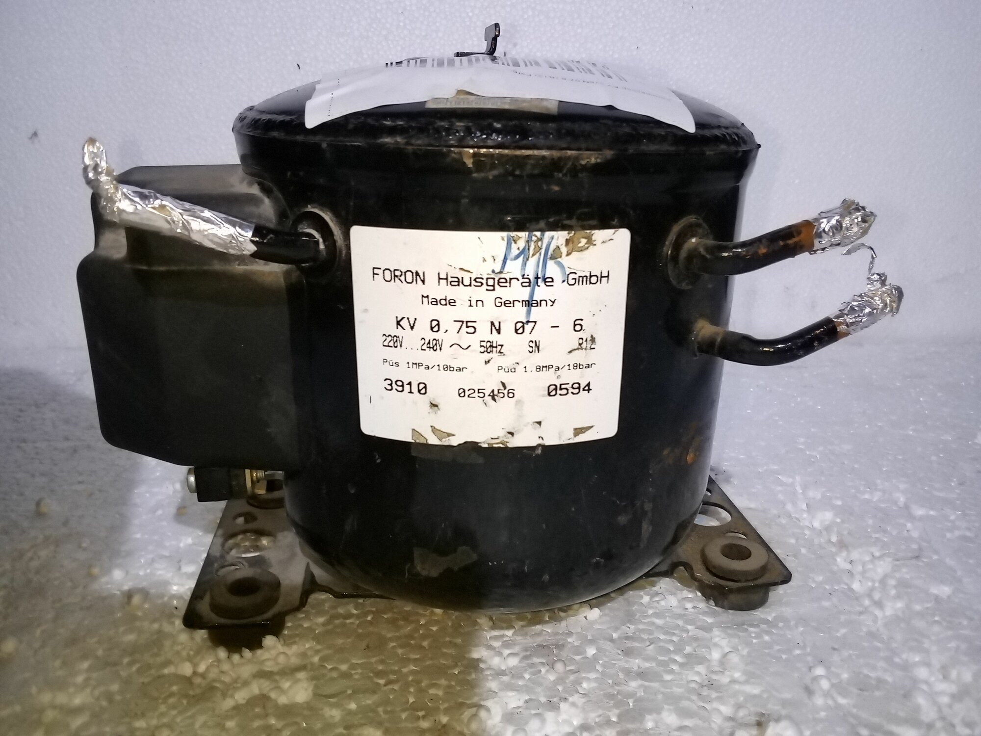 Компрессор KV 075N 07-6 (R12) Foron (без реле)