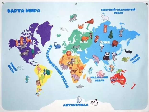 Панно карта мира 119 деталей LIP1334