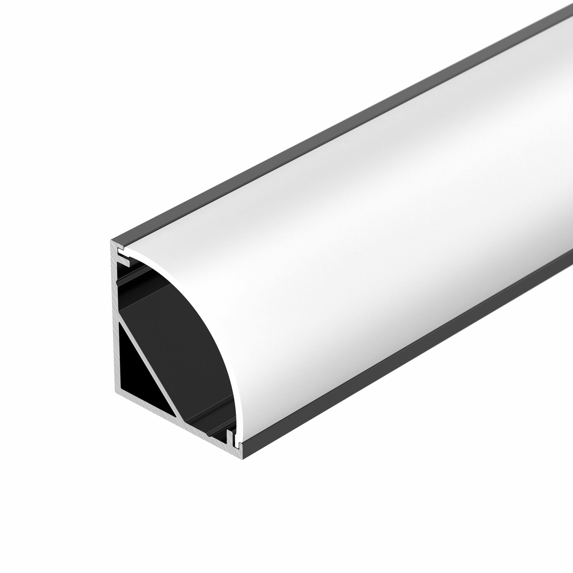 Профиль для светодиодной ленты Arlight Профиль SL-KANT-H20-2000 BLACK (Arlight, Алюминий), 2м