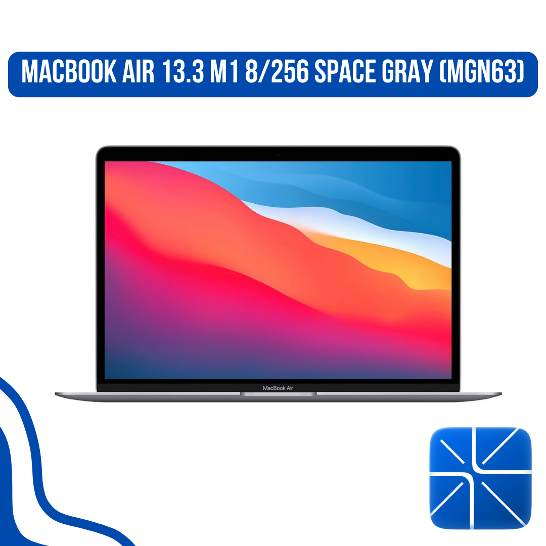Ноутбук Apple MacBook Air 13.3, M1, 8/256Gb, Space Gray, MGN63 (Английская раскладка)