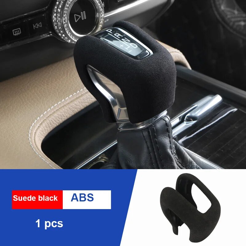 Для 18-21 volvo xc60 xc90 s90 v90 s60 v60 центральная головка шестерни декоративная крышка из углеродного волокна узор ручка шестерни аксессуары Suede black