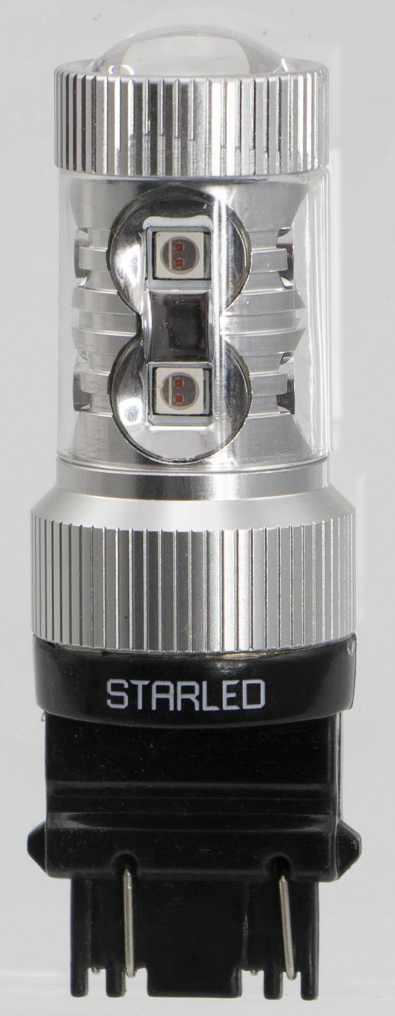 Светодиодная LED лампа для американских автомобилей P27/7W 3157 W2,5x16q напряжение питания 12-24 VDC, для габаритов и поворотов, оранжевый (желтый) цвет STARLED 8G 3157 Yellow 50W