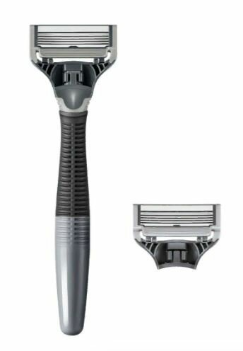 Harry's The Truman Charcoal + 2 Blades, Бритвенный станок с 2 кассетами и 5 лезвиями для мужчин