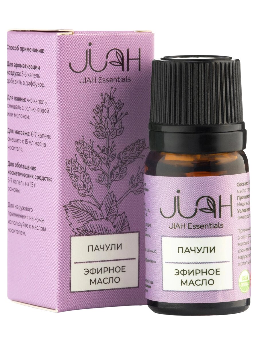 JIAH Essentials Эфирное масло «Пачули» 10 мл