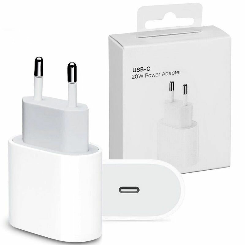 Сетевое зарядное устройство зарядка для iPhone Apple USB-C 20 Вт/20 w, белый MHJE3ZM/A