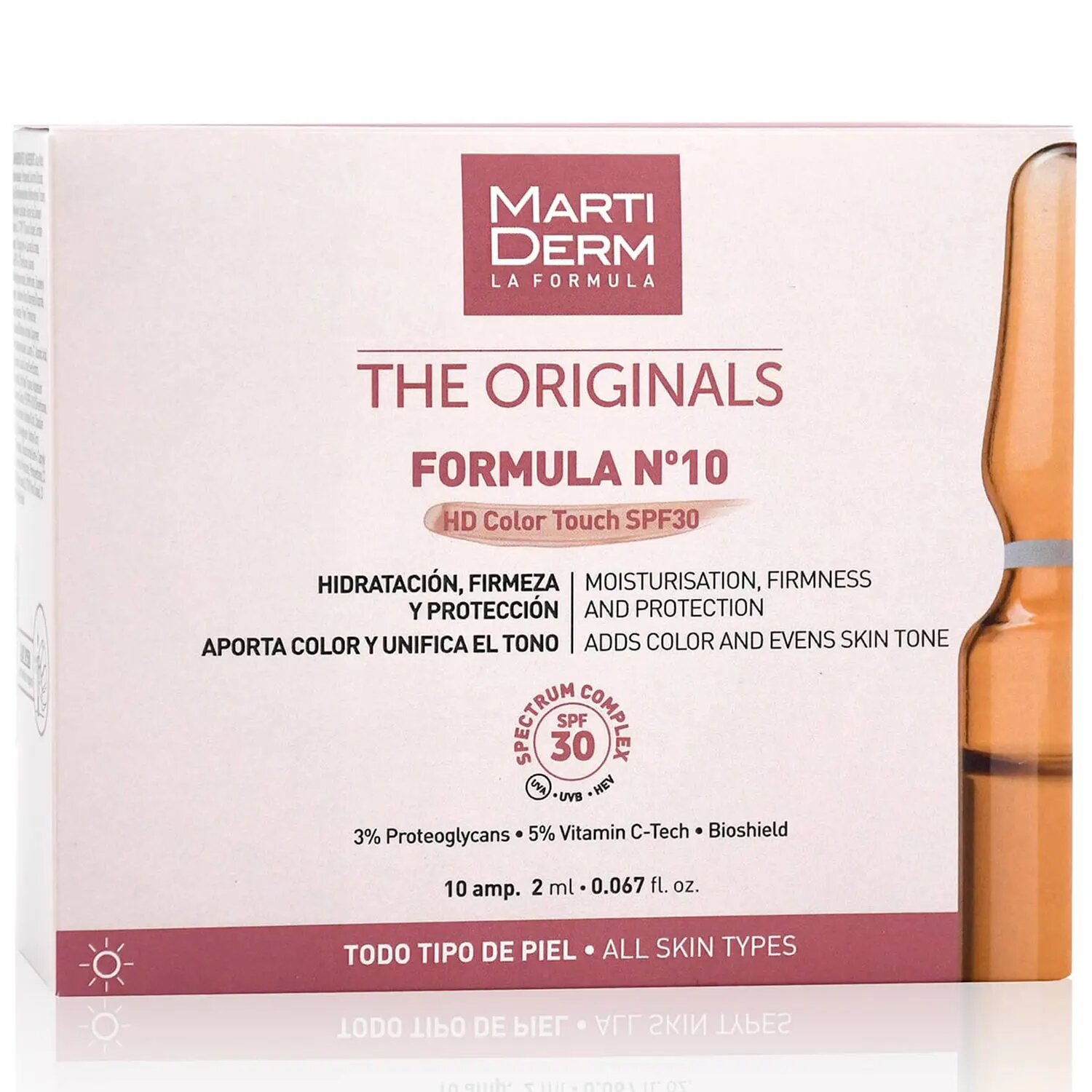 Martiderm Ампулы «Формула №10 HD Color Touch SPF30», 10 х 2 мл
