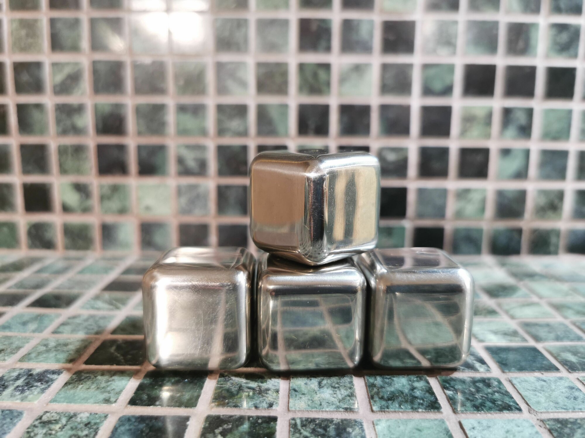 Стальные кубики для охлаждения напитков, 3шт.