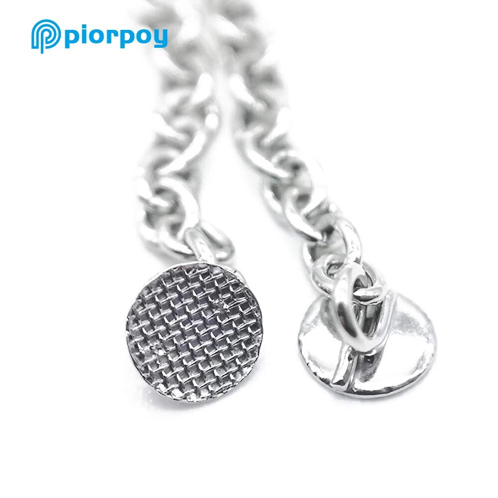 PAQIN Ортодонтическая тяговая кнопка цепи 2 шт. 1 Bag Silver