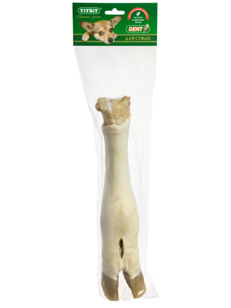 TiTBiT Нога говяжья для крупных собак, 40 см 500г 0.5 кг