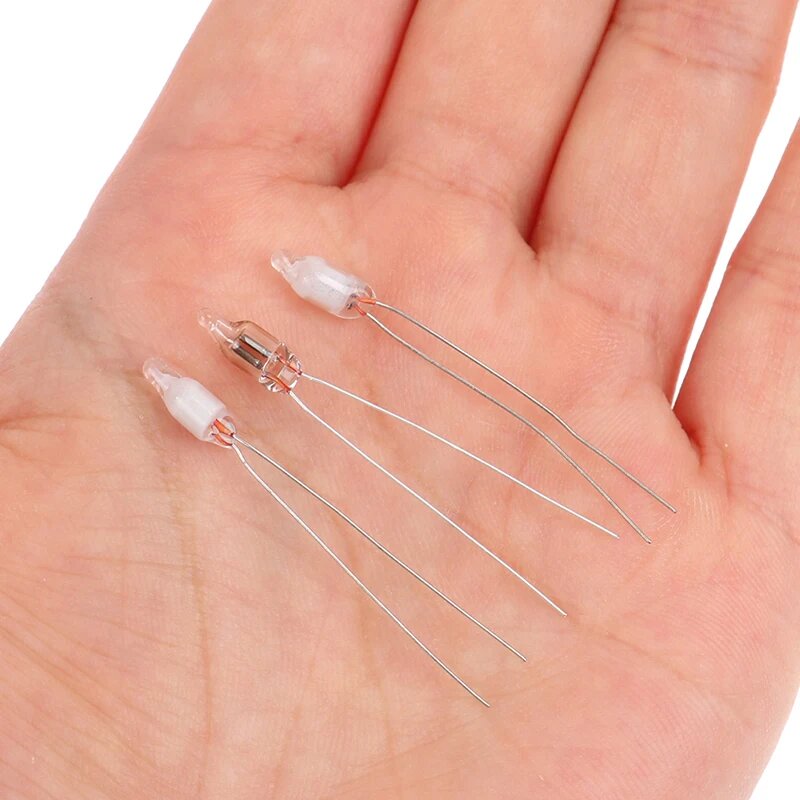 Неоновые лампочки 60 шт, красный, синий, зеленый, 4*10 мм