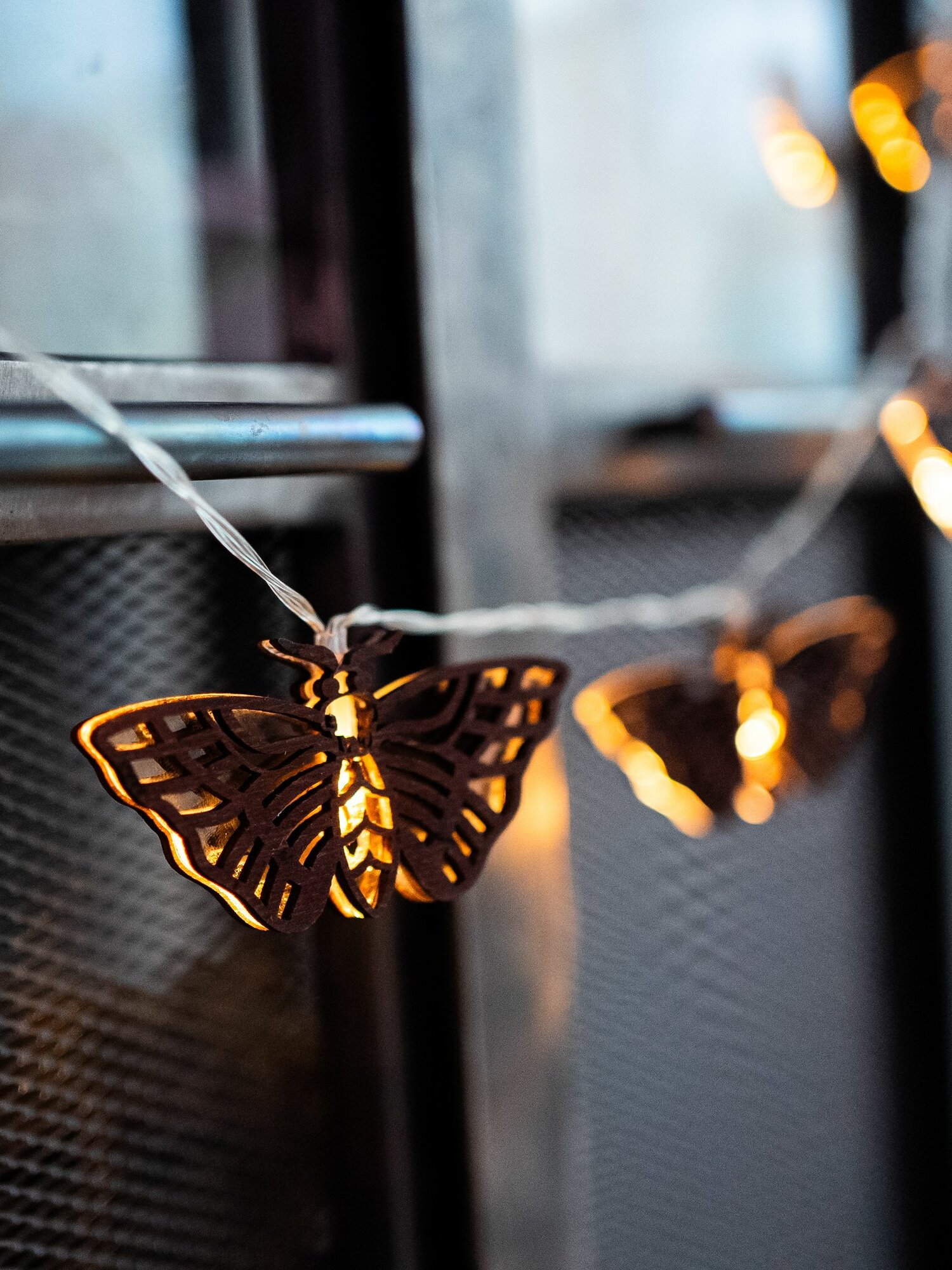 Гирлянда Бабочки, 1.5 м, 10 шт, коричневая