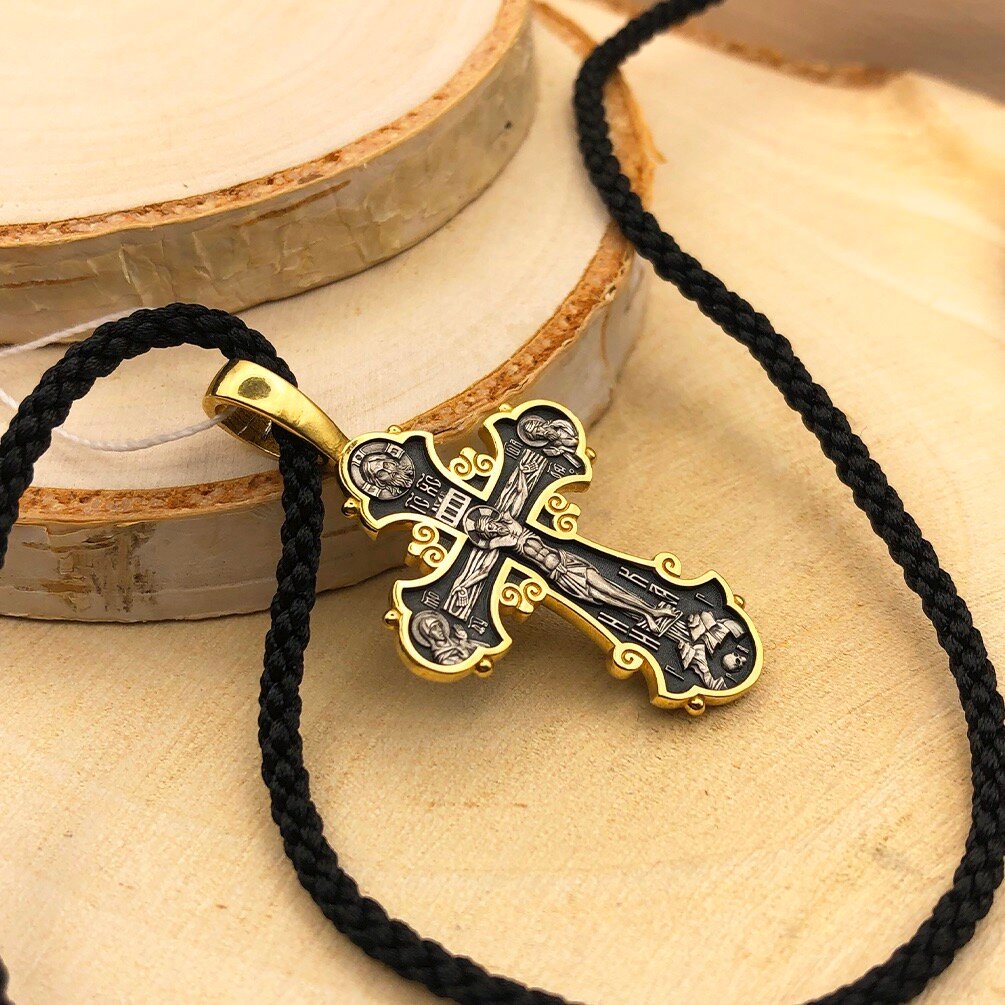 Комплект украшений Русские Мастерские, серебро, 925 проба, чернение, оксидирование, золочение