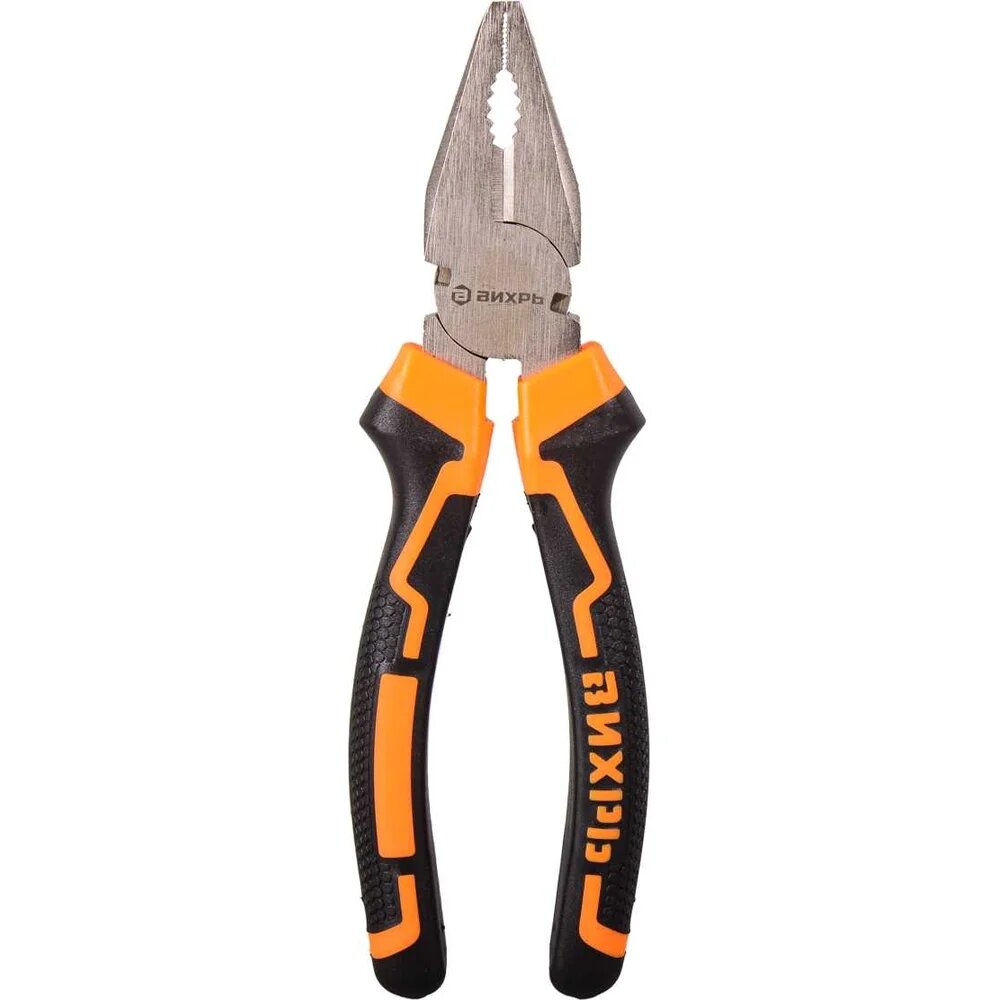 Плоскогубцы 180мм никелированные, двухкомпонентные рукоятки Вихрь 73/6/3/7