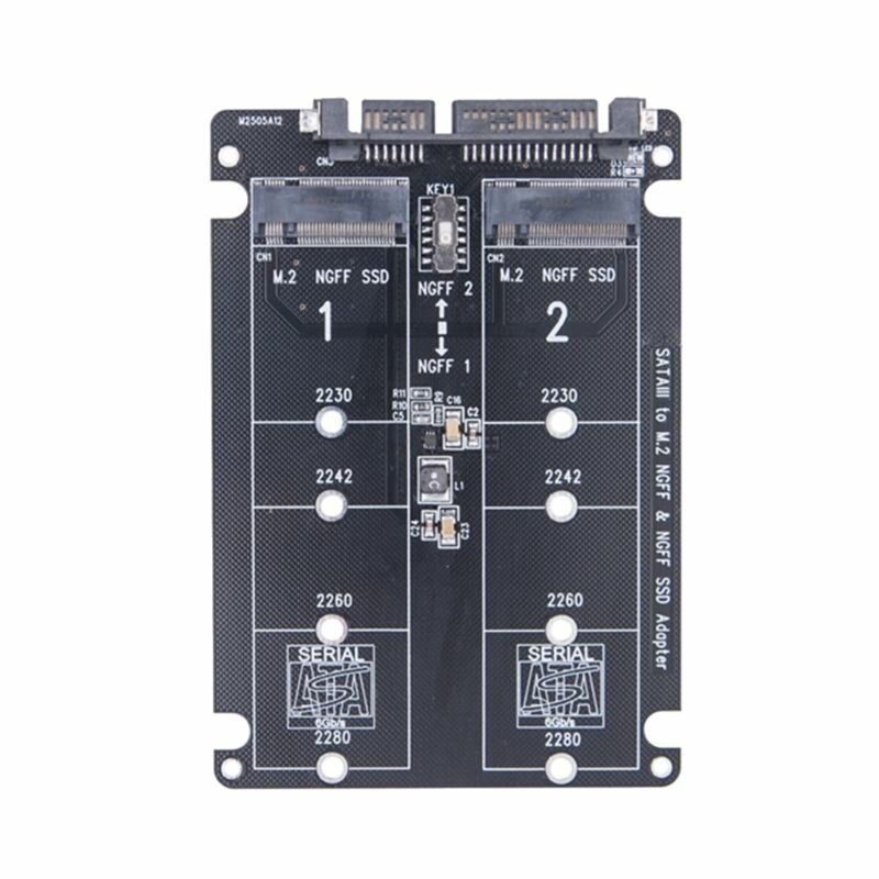 Эффективный адаптер с двойным ключом B+M M.2 NGFF SSD на 2,5-дюймовый SATA повышает скорость передачи данных и обеспечивает широкие возможности подключения