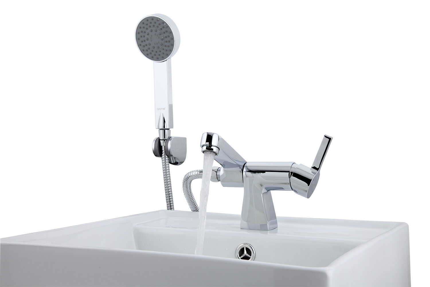 Смеситель для раковины Gappo "Chanel" G1204, хром, латунный корпус, горизонтальный монтаж