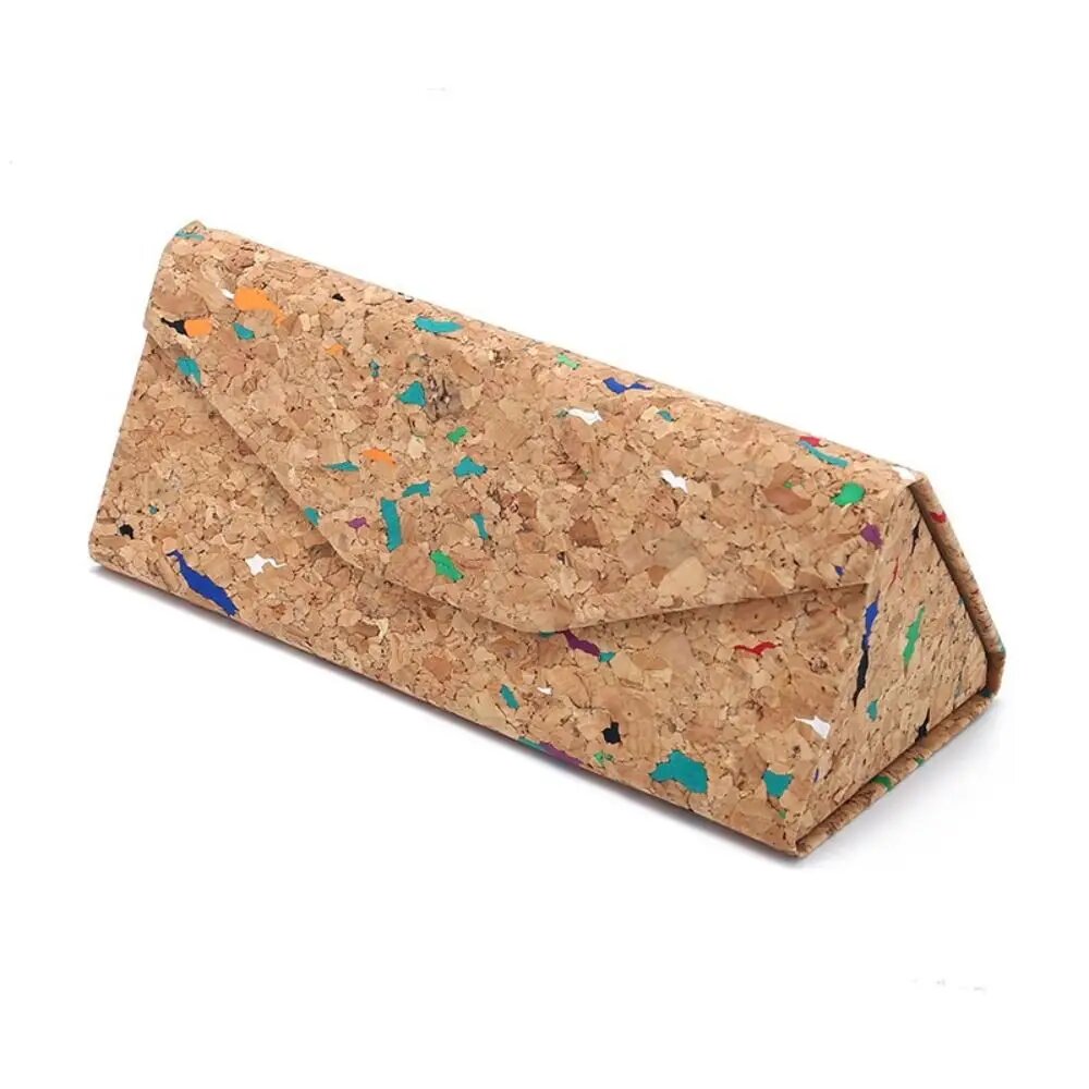 Сплошной цвет, портативная треугольная коробка для солнцезащитных очков, складной ПУ, водонепроницаемый, сильный магнит, футляр для очков, защитный органайзер для очков 2