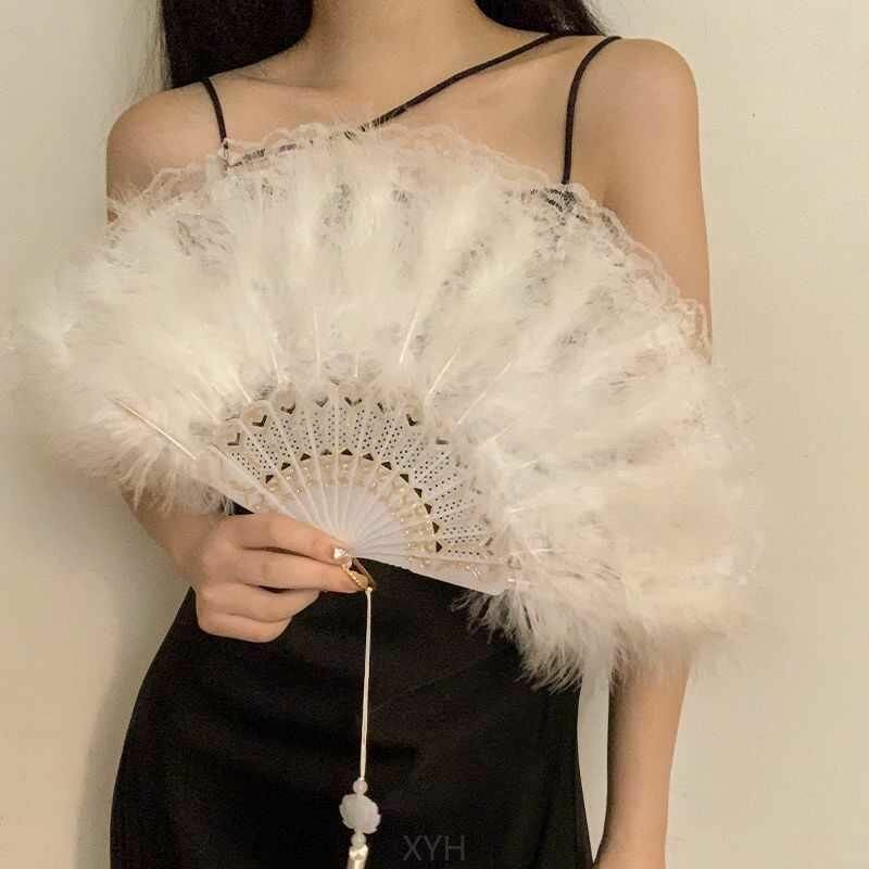 Веер складной, тканевый для восточных танцев, фотосессии. Веер китайский, японский