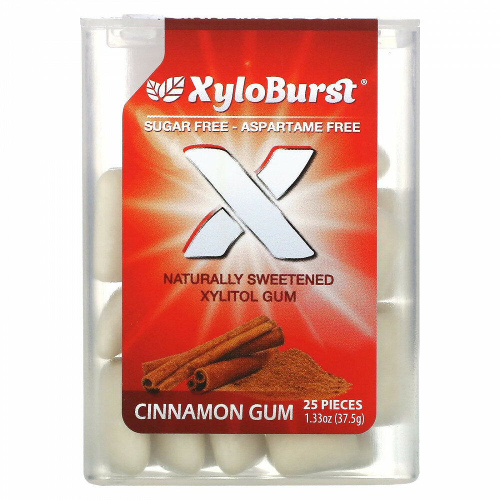Xyloburst, ксилитоловая камедь, со вкусом корицы, 24 шт, 36 г (1,27 унции)