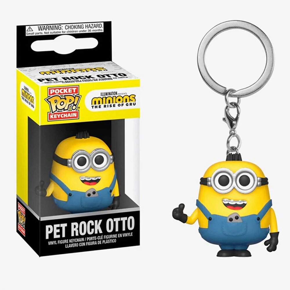 Funko Pop! Minions: Pet Rock Otto, брелок с коробкой