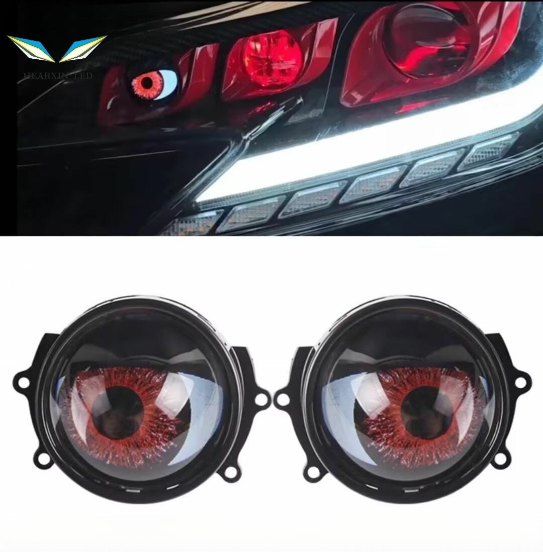 3 дюйма, автомобильные фары, линза, дьявольский глаз, динамический