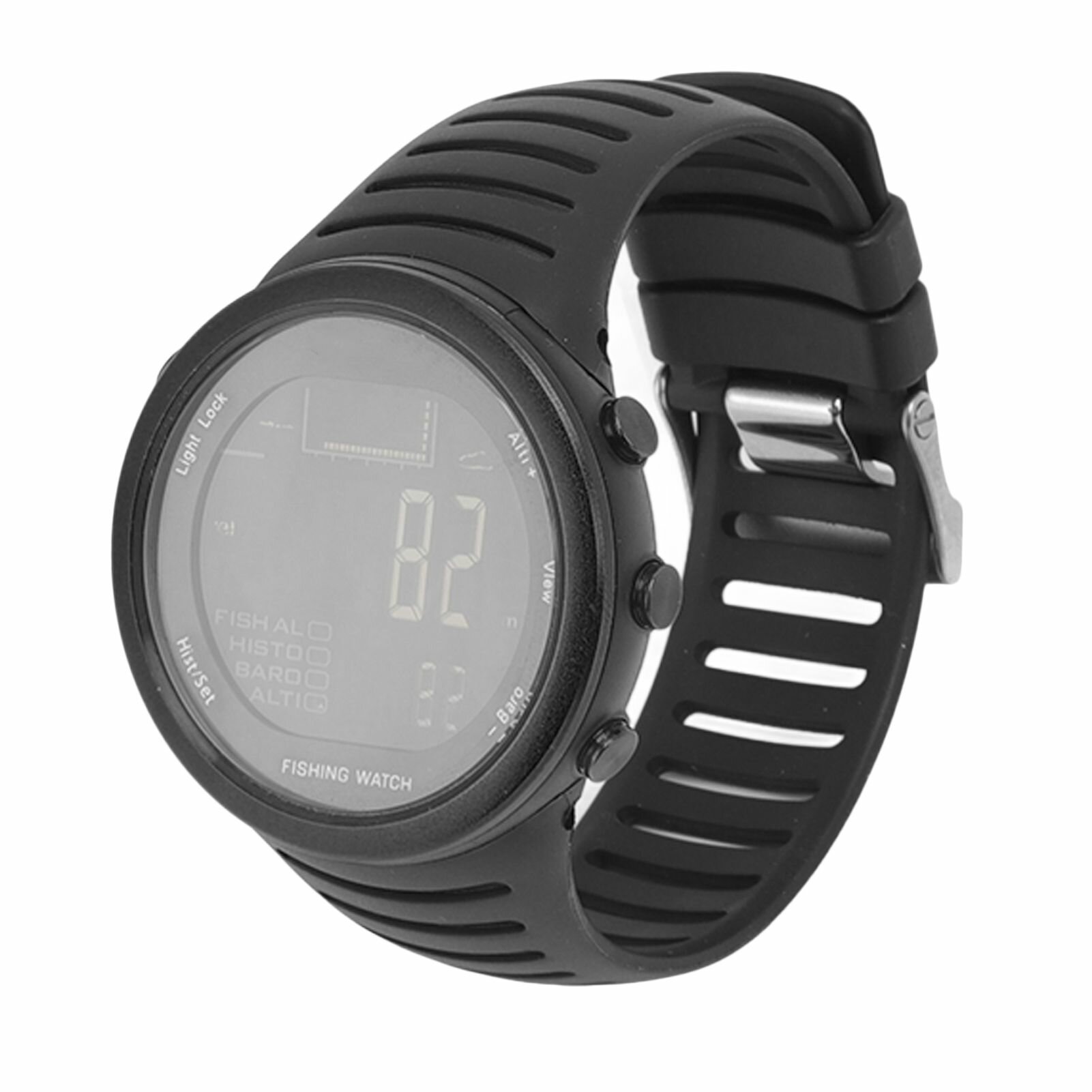 Часы-барометр для рыбалки, многофункциональные уличные водонепроницаемые высотомеры, термометр давления воздуха, FR720B, черный