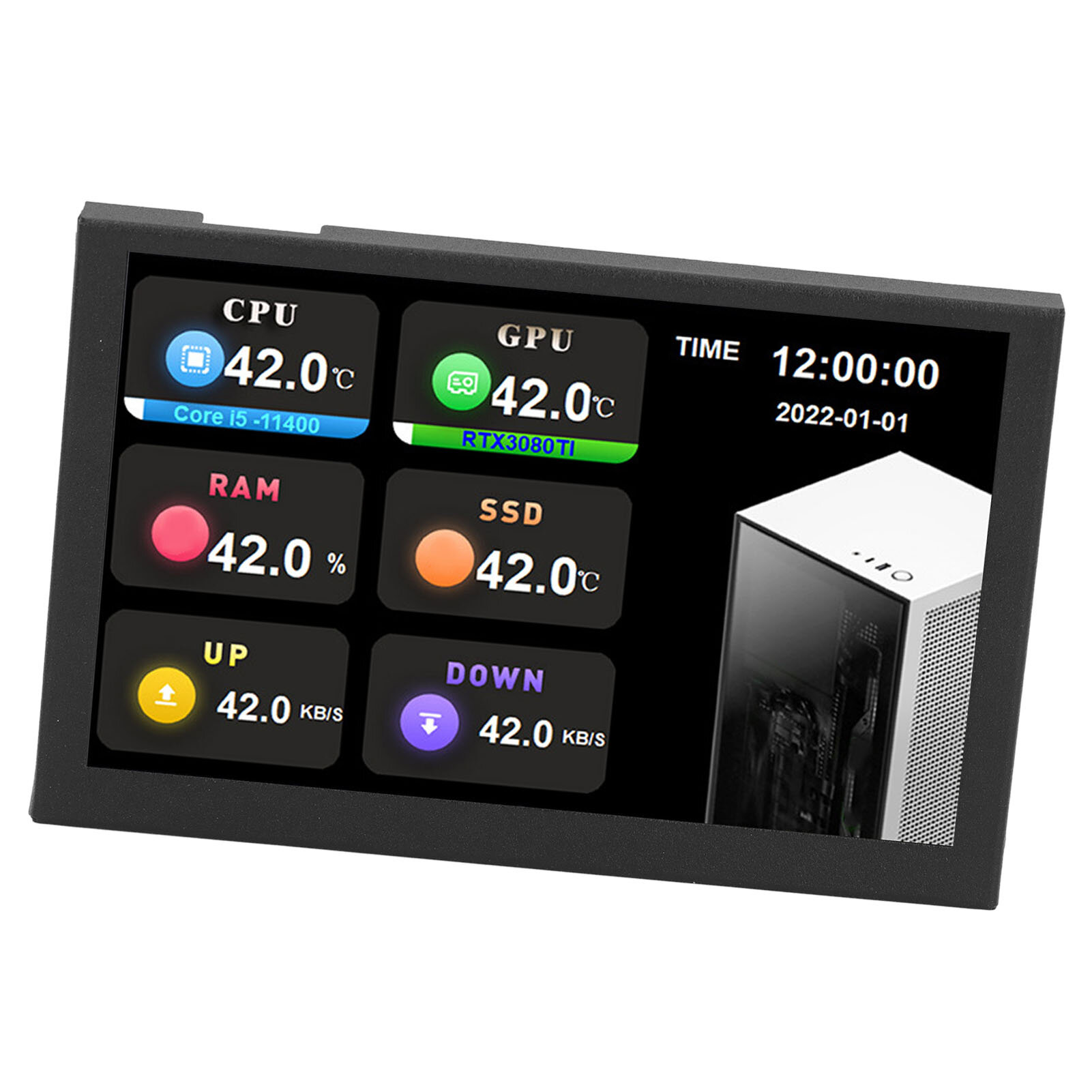 IPS USB Mini Screen 5 дюймов 800x480 разрешение Тип C подэкранный монитор PC для AIDA64 черный, IPS экран, настройки, многофункциональный