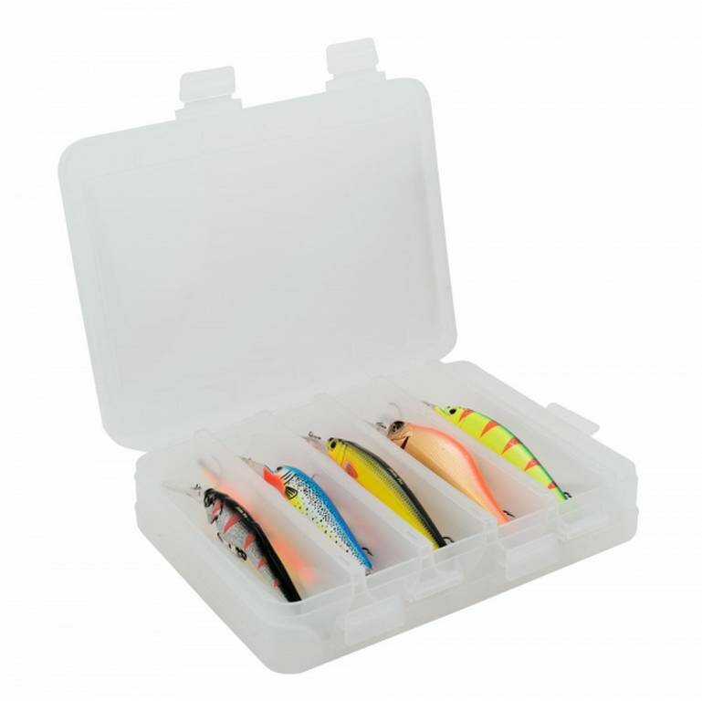 Три Кита Коробка для воблеров и балансиров Три Кита ВБ-3 двойная прозрачная 5+5 отделений (200х170х45 мм)