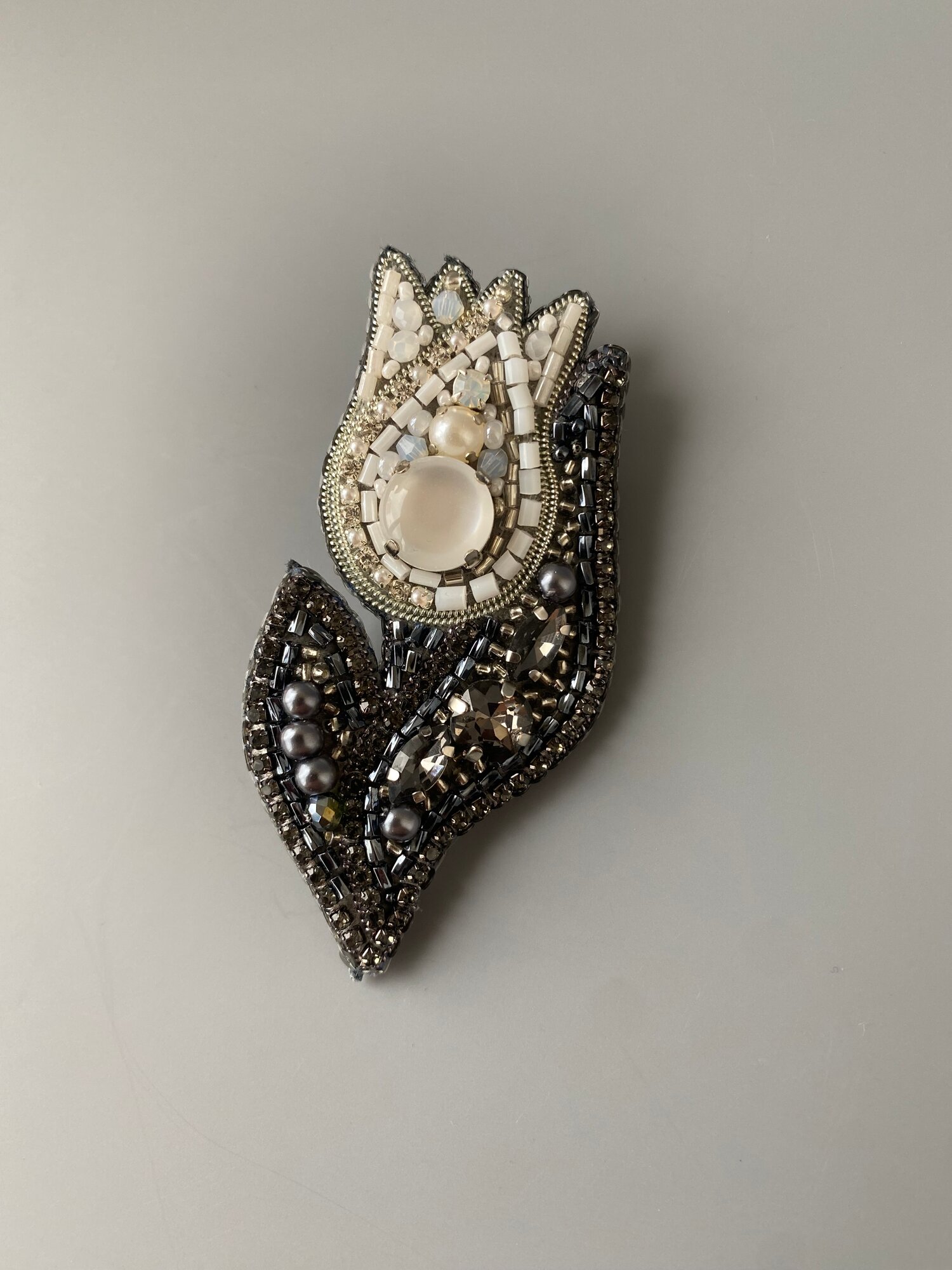 Брошь, стекло, хрусталь, кристаллы Preciosa