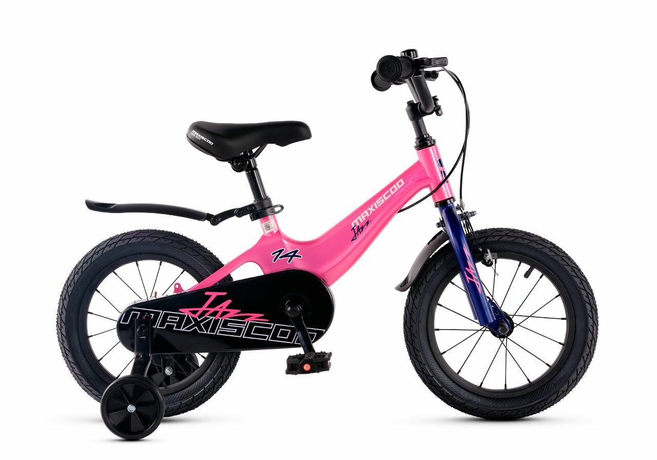 Велосипед детский Maxiscoo Jazz Стандарт 14 (2025), рама магниевый сплав, цвет Розовый Сапфир