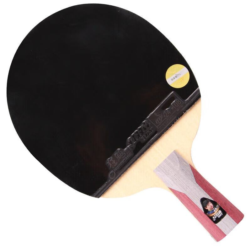 DHS Kuangbiao Table Tennis Racket, Straight Handle, Double-Sided Reverse Rubber, Combination of Looping And Fast Attack, 5-Star Single Racket H5006 (With Racket Case)