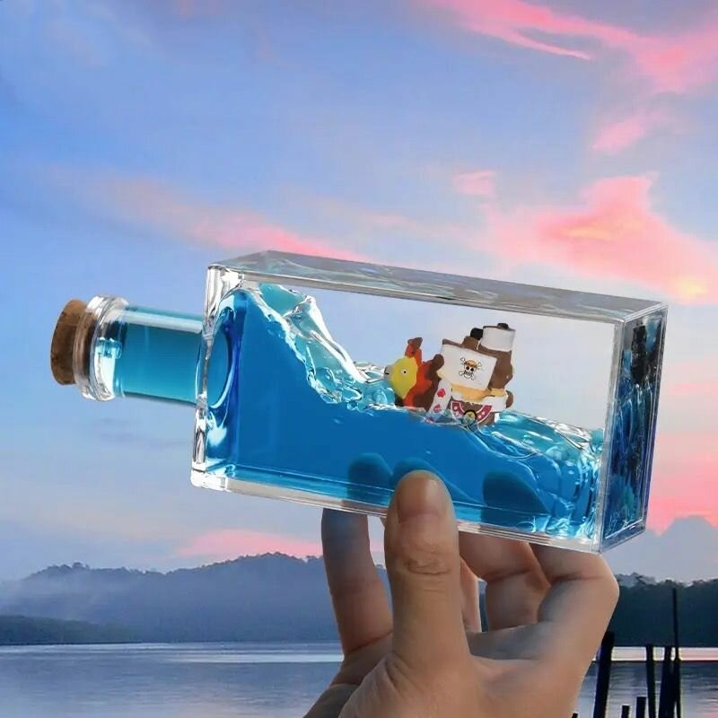 Ван-Пис, Коллекционная модель корабля, дрейфующая бутылка, One Piece Drift Bottle, украшение для рабочего стола, Thousand Sunny/Тысяча солнечных