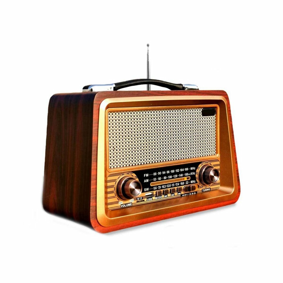 Портативное ретро-радио Беспроводной Bluetooth-динамик Стерео AM/FM-радиоприемник Плеер USB TF AUX MP3 Классический стиль