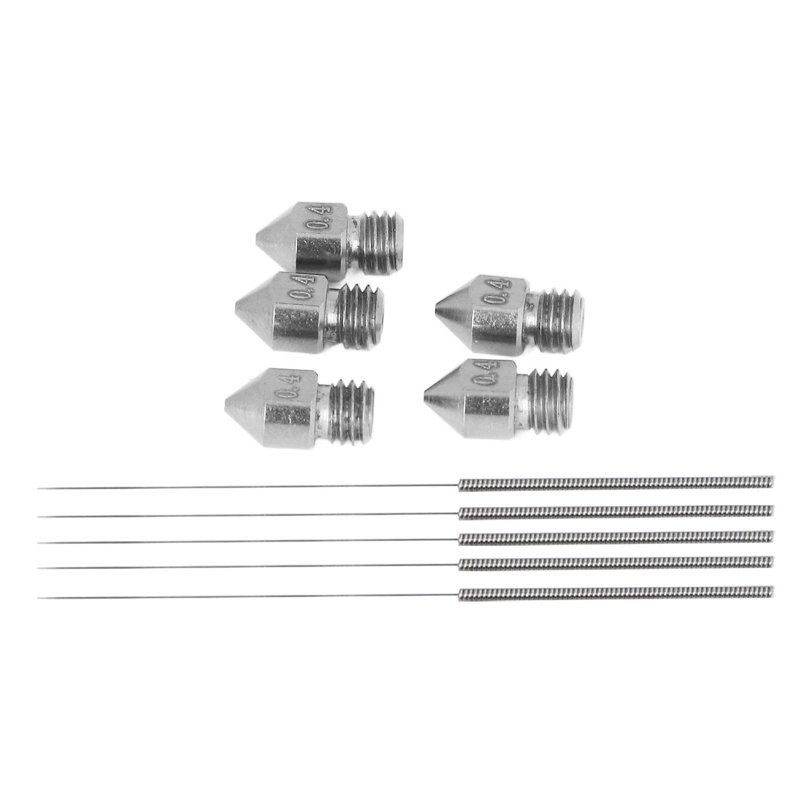 12 шт. MK8 комплект игл для чистки сопла экструдера прочная игла сопла для 3D-принтера диаметр 0,4 мм M6 наружная резьба