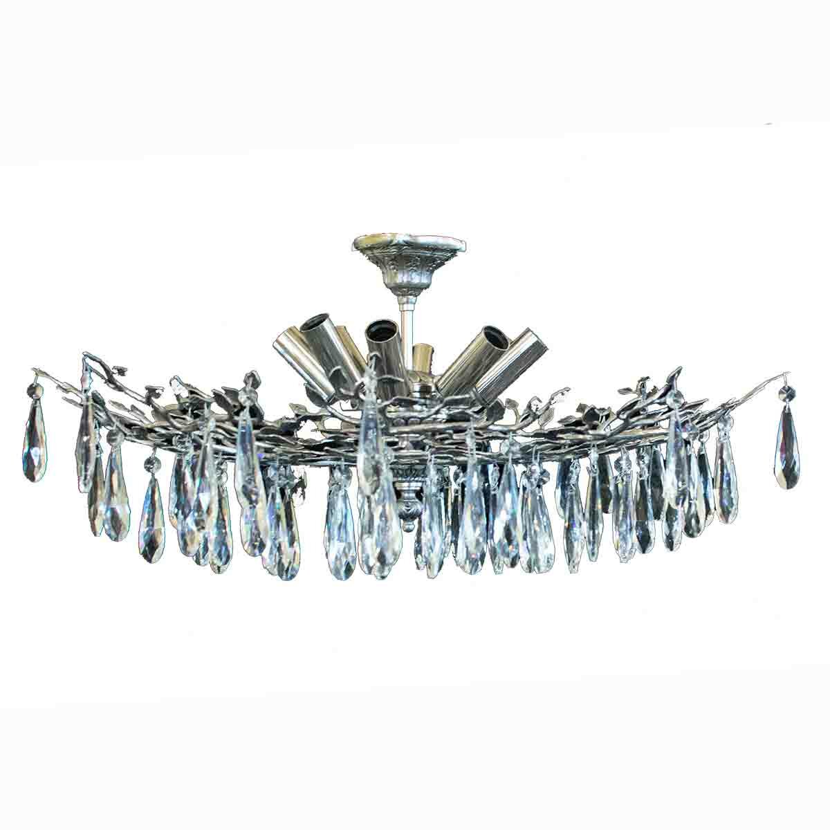 Потолочная люстра Mahdi Ветки 8 серебро